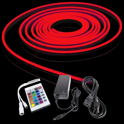 Versatile RGB Color Changing Mini LED Neon Strip Light - 12 Volt - 16.4 ...